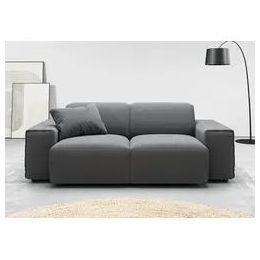 2-Sitzer Andas "Glimminge auch in Breitcord + Feincord Easy care-Bezug" Sofas Gr. B/H/T: 194cm x 71cm x 101cm, Easy care, grau (anthrazit) besondere Kedernähte,, Zierkissen