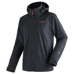 Outdoorjacke Maier Sports "Metor rec M" Gr. 46, schwarz Herren Jacken Regenjacke wasserdicht mit Kapuze, 2 Taschen außen, Innentasche