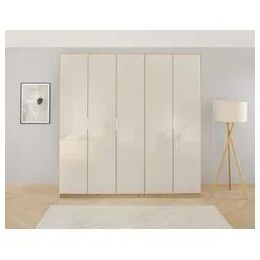 Drehtürenschrank Rauch "Kleiderschrank Schrank Garderobe KOLUNA mit hochwertiger Glasfront" Schränke Gr. B/H/T: 226cm x 210cm x 54cm, 5 St., beige (eiche artisan/glas champagner) inkl. 2 Innenschubladen sowie extra Einlegeböden MADE IN GERMANY