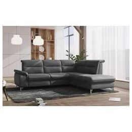 Sit & More Ecksofa SIT & MORE "Astoria L-Form" Sofas Gr. B/H/T: 256cm x 91cm x 225cm, Luxus-Microfaser ALTARA NUBUCK, Ottomane rechts, mit Kopfteilverstellung-mit Armlehnfunktion-mit Relaxfunktion motorisch im Sofa 2,5-sitzig, grau wahlweise mit motorischer Relaxfunktion