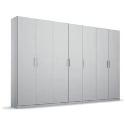 Drehtürenschrank Rauch "Kleiderschrank Schrank Garderobe KOLUNA mit Dekor-Front" Schränke Gr. B/H/T: 315cm x 229cm x 54cm, 7 St., grau (seidengrau) inkl. 2 Innenschubladen sowie extra Einlegeböden MADE IN GERMANY