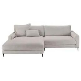 Ecksofa Inosign "Downtown, B/T/H: 272/190/84 cm L-Form" Sofas Gr. B/H/T: 272cm x 84cm x 190cm, Chenille, Recamiere links, grau (hellgrau) weicher Sitzkomfort auch in Cord und Bouclé, incl. Zierkissen