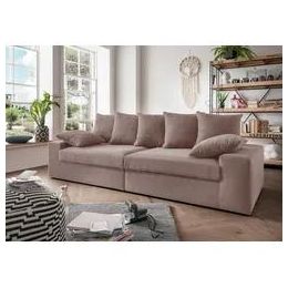 Big-Sofa Inosign "Sassari" Sofas Gr. B/H/T: 250cm x 76cm x 103cm, Cord, Big-Sofa 2-Sitzer-2-Sitzer, rosa