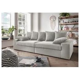 Big-Sofa Inosign "Sassari" Sofas Gr. B/H/T: 250cm x 76cm x 103cm, Cord, Big-Sofa 2-Sitzer-2-Sitzer, silberfarben (silber)