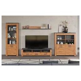 TV-Wand Home Affaire "Ambres" Kastenmöbel-Sets Gr. B/H/T: 409cm x 199cm x 50cm, braun (artisan eiche melamin/matera melamin) Modernes TV SET, Echtholzoptik, Breite ca. 409 cm, matt