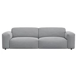 3-Sitzer FLEXLUX "Lucera Sofa, super bequem durch hochwertigen Sitzaufbau mit Kaltschaum" Sofas Gr. B/H/T: 252cm x 73cm x 102cm, Chenille, grau (sophisto grau) modern & anschmiegsam, Designsofa