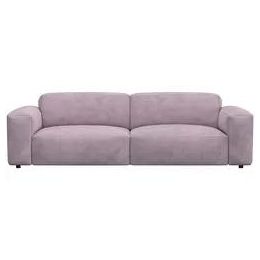 3-Sitzer FLEXLUX "Lucera Sofa, super bequem durch hochwertigen Sitzaufbau mit Kaltschaum" Sofas Gr. B/H/T: 252cm x 73cm x 102cm, Struktur, lila (soft lavender) modern & anschmiegsam, Designsofa