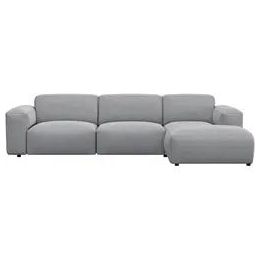 Ecksofa FLEXLUX "Lucera bequem und komfortabel durch hochwertigen Sitzaufbau, L.Form" Sofas Gr. B/H/T: 284cm x 73cm x 171cm, Chenille, Chaiselongue rechts, grau (sophisto grau) modern & anschmiegsam, Kaltschaum, Stahl-Wellenunterfederung