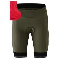 Fahrradhose Gonso "SITIVO W 0" Gr. 38, Normalgrößen, grün (rot) Damen Hosen Radhose mit innovativem Sitzpolsterkonzept