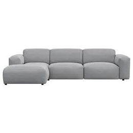 Ecksofa FLEXLUX "Lucera bequem und komfortabel durch hochwertigen Sitzaufbau, L.Form" Sofas Gr. B/H/T: 284cm x 73cm x 171cm, Chenille, Chaiselongue links, grau (sophisto grau) modern & anschmiegsam, Kaltschaum, Stahl-Wellenunterfederung