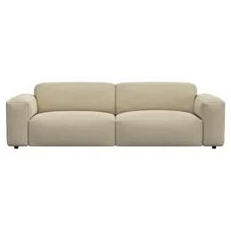 3-Sitzer FLEXLUX "Lucera Sofa, super bequem durch hochwertigen Sitzaufbau mit Kaltschaum" Sofas Gr. B/H/T: 252cm x 73cm x 102cm, Chenille, beige (sandy beige) modern & anschmiegsam, Designsofa