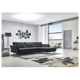 Ecksofa DIE PLANBAR "MP-IN20041 L-Form", grau (anthrazit), B:285cm H:84cm T:178cm, 100% Polyester, Sofas, optional Sitztiefenverstellung und Kopfstützen