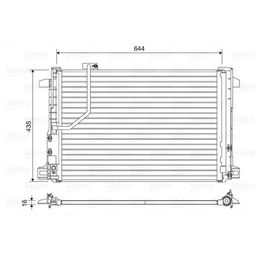 Valeo Kondensator, Klimaanlage für MERCEDES-BENZ 2045000654 2045000254 A2045000254 814044