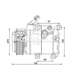 Mahle Kompressor, Klimaanlage BEHR HELLA SERVICE *** PREMIUM LINE 12V für HYUNDAI KIA 9925059000 ACP 1467 000P