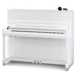 KAWAI K 300 WH/P Silber ATX4 weiß poliert, Chrom-Beschläge