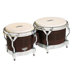 Latin Percussion Matador Bongos M201, 7 1/4"+ 8 5/8", Dark Brown