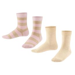 Falke Socken 'Happy' Mädchen Größe 31/34 beige / rosa