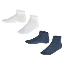 Falke Socken 'Happy' Mädchen Größe 31/34 blaumeliert / weiß