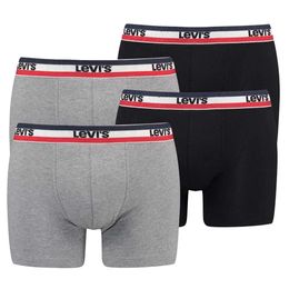 Levi's LEVI'S Boxershorts Herren Gr&ouml;&szlig;e S graumeliert / rot / schwarz / wei&szlig;