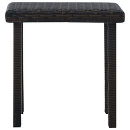 vidaXL Garten-Beistelltisch Braun 40×40×40 cm Poly Rattan