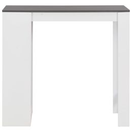 vidaXL Bartisch mit Regal Weiß 110x50x103 cm