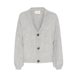 Cream Knit Cardigan 'CR Holiday' female Grey size S/M