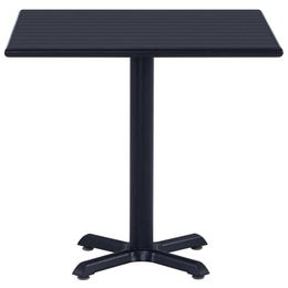 vidaXL Gartentisch Schwarz 80x80x75 cm
