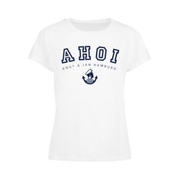 F4NT4STIC Shirt 'Ahoi Knut & Jan Hamburg' female White size 4XL