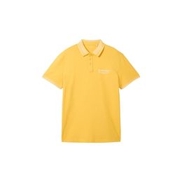 Tom Tailor Poloshirt Herren Gr&ouml;&szlig;e L gelb / wei&szlig;