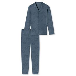 Schiesser Long Pajamas 'Fine Interlock' male Blue size 58