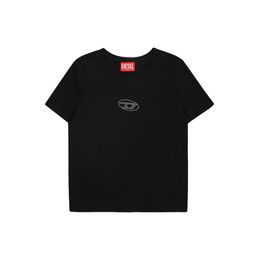 Diesel T-Shirt 'TSLIGX' M&auml;dchen Gr&ouml;&szlig;e 170/176 schwarz / silber