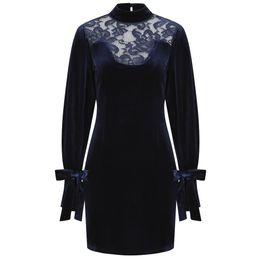 HotSquash Kleid Damen Gr&ouml;&szlig;e 46 marine Winterkleid