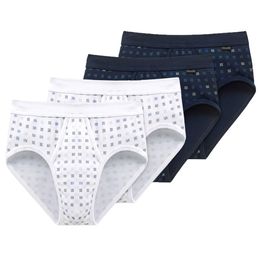 Schiesser Slip Herren Gr&ouml;&szlig;e L marine / wei&szlig;