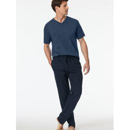 Schiesser Pajama Pants ' Mix + Relax ' male Blue size 50