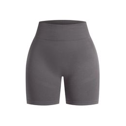 Smilodox Maria Solid Shorts Scrunch Seamless Damen Gr&ouml;&szlig;e S grau