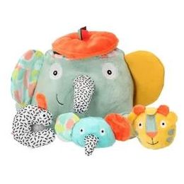 Ebulobo Activity Spielzeug Ziggy Elefant mit 3 Spielfiguren Giraffe Elefant V...