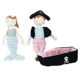 Bloomingville Puppen Kate & Jonah Spielset 3 tlg. Meerjungfrau Pirat Boot