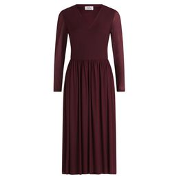 Vera Mont Maxikleid unifarben Damen Gr&ouml;&szlig;e 42 bordeaux Winterkleid