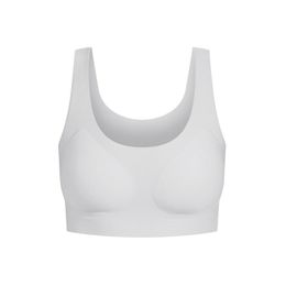 Smilodox Plunge Bralette Nysa Seamless Damen Gr&ouml;&szlig;e 70/75 wei&szlig;