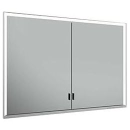 Mepa Keuco Royal Lumos Spiegelschrank 14318172303 Wandeinbau, silber-eloxiert, 2 lange Türen, 1050 x 735 x 165 mm