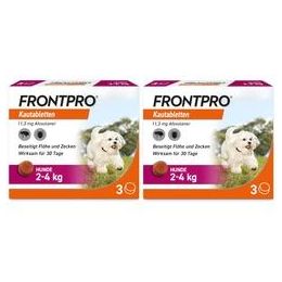 FRONTPRO Kautabletten Hunde 2 - 4 kg Doppelpack