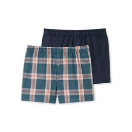 Schiesser Boxershorts Jungen Gr&ouml;&szlig;e 140 blau / navy / orange
