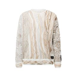 Carlo Colucci Pullover 'Delueg' Herren Gr&ouml;&szlig;e L beige / kitt / sand