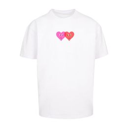 Merchcode Shirt 'Hugs & Love - Two Hearts' male White size 5XL