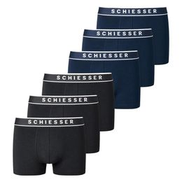 Schiesser Boxer shorts male Blue, Black size XXL