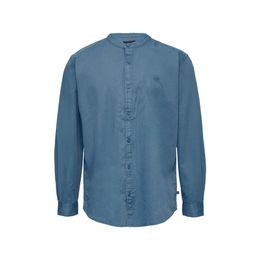 Qs Button Up Shirt male Blue size XL