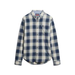 Superdry & Co Hemd Herren Gr&ouml;&szlig;e XXL marine / taubenblau / schwarz / wollwei&szlig;