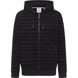Carlo Colucci Zip-Up Hoodie male Black size L