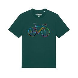 Watapparel Shirt ' Fahrrad by night ' male Green size XS