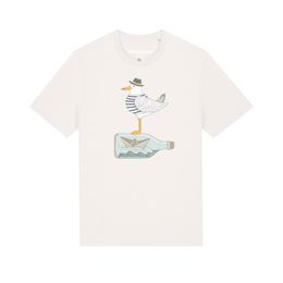 Watapparel T-Shirt ' M&ouml;we mit Hut ' Herren Gr&ouml;&szlig;e M mischfarben / wei&szlig;